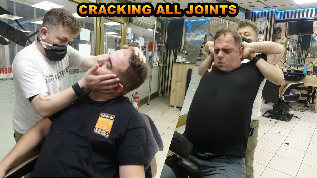 CRACKING ALL JOINTS & MURAT MASTER BARBER & Asmr Head, Back, Arm, Face ...