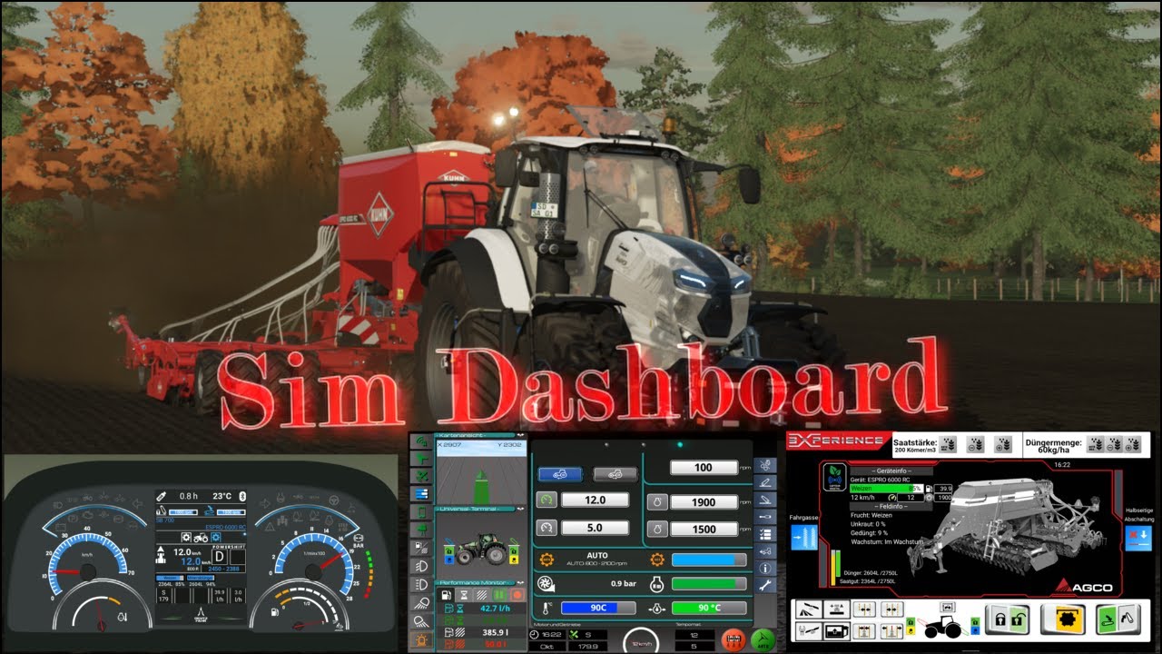LS22 Sim Dashboard #16 Sämaschine Zusatzdisplay - YouTube