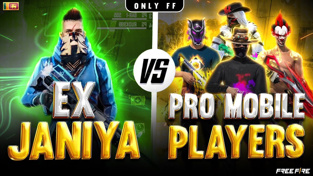 Ex Janiya Vs Pro Mobile Players|1 Vs 4 Custom|ඇත්තටම ජනියා පැනල් ද ...