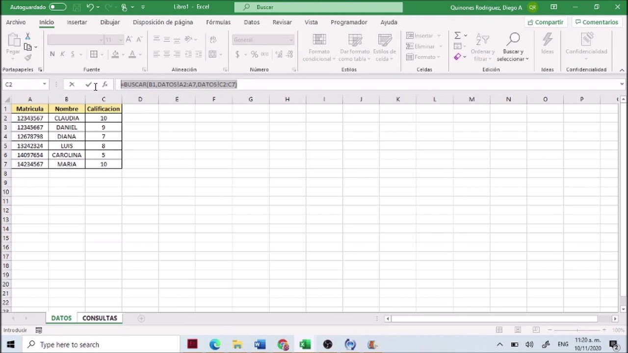 Excel Función BUSCAR y SI - YouTube