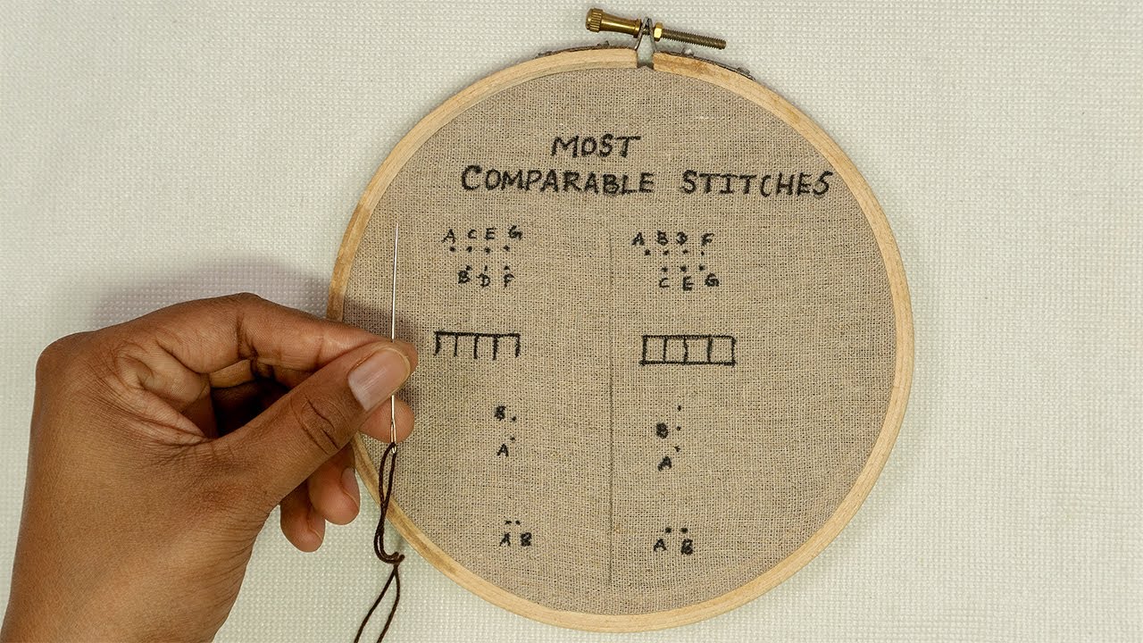 Most Comparable Stitches In Embroidery | Beginner Friendly Tutorial by ...