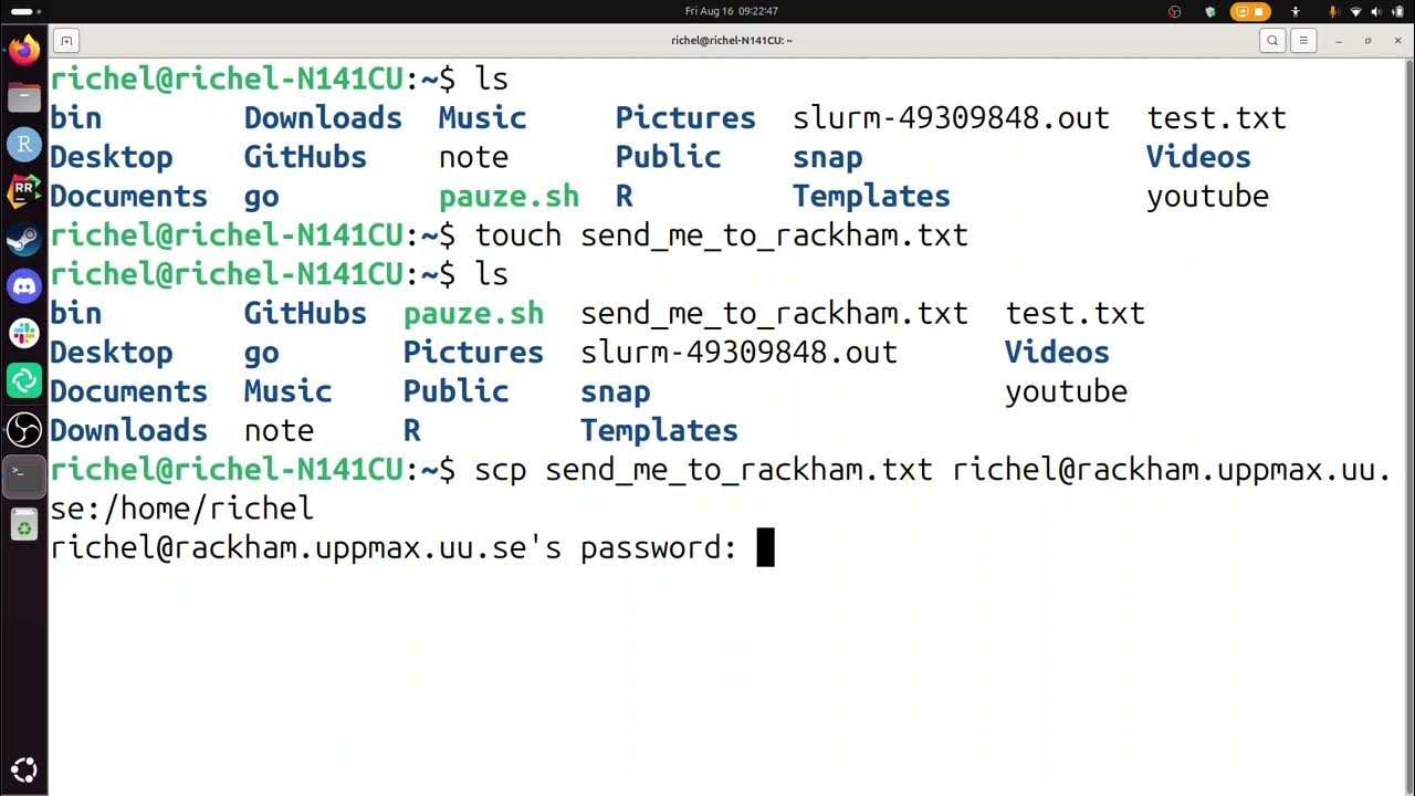 Intro to UPPMAX Day 1: File transfer using scp - YouTube