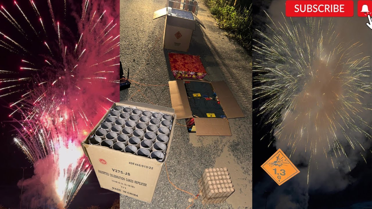 540 SHOTS MINI FIREWORKS DISPLAY CHINESE NEW YEAR 2024 - YouTube