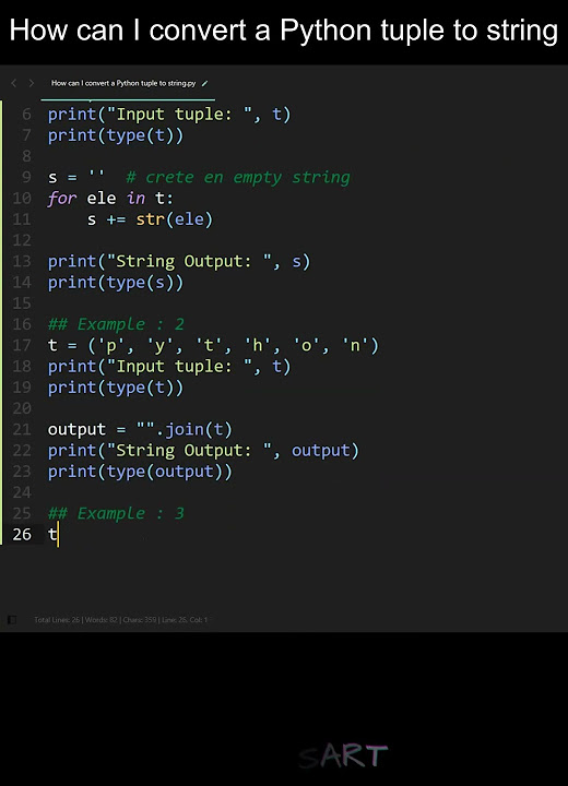 How Can I Convert A Python Tuple To String In Python Python Examples Python Coding Tutorial 2105