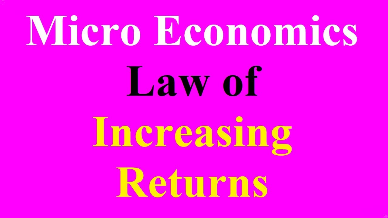 Laws of Increasing Return-Decreasing Return-Negative Return-Constant ...