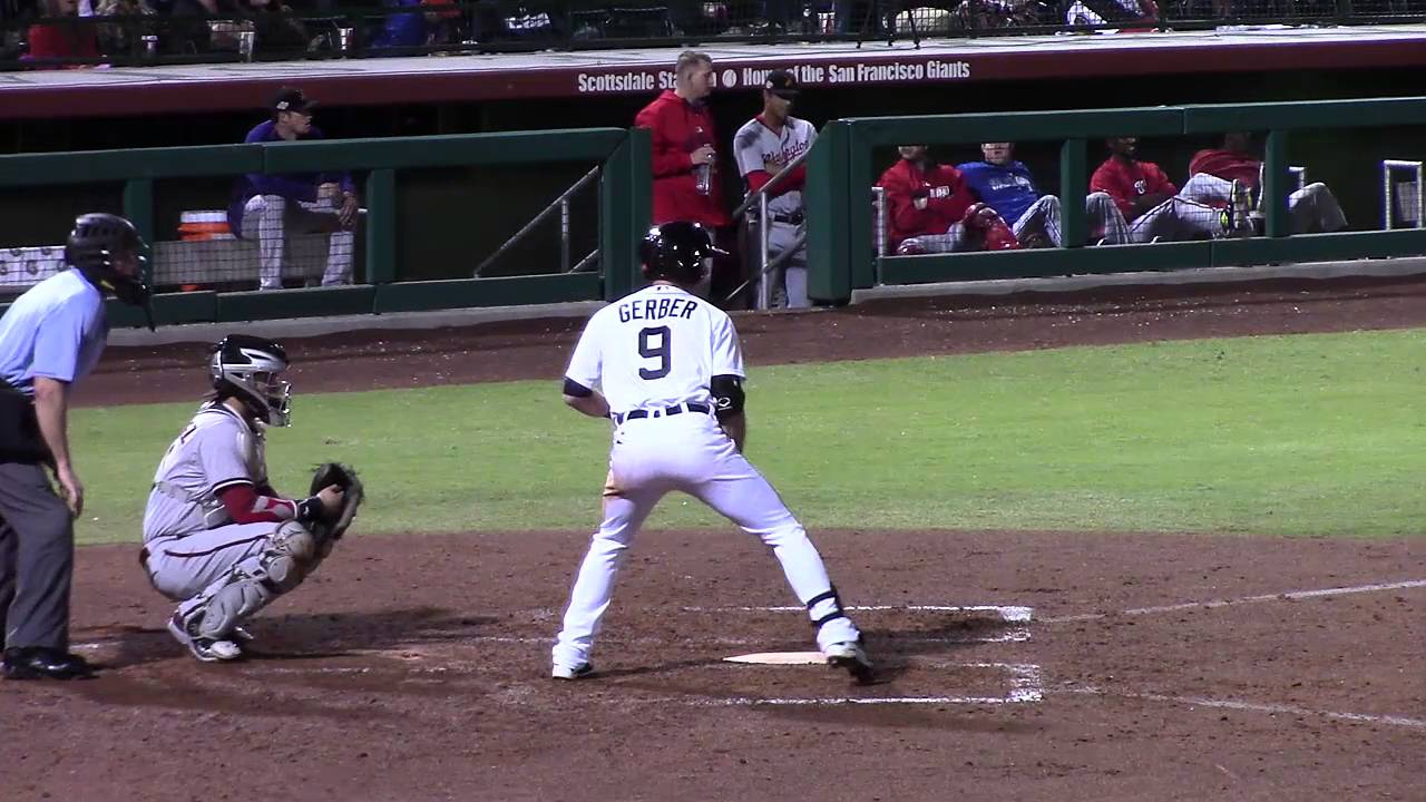 Mike Gerber, OF, Detroit Tigers - YouTube