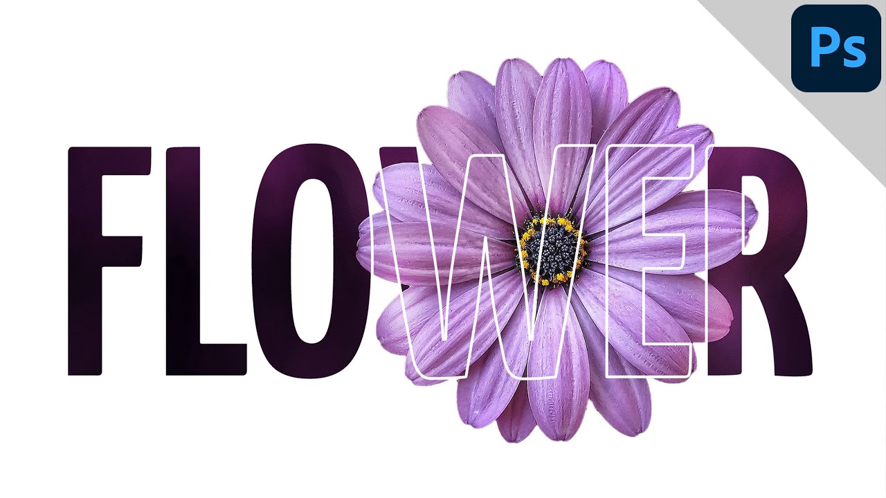 Photo inside text (with pop-out effect and outline) | PHOTOSHOP ...