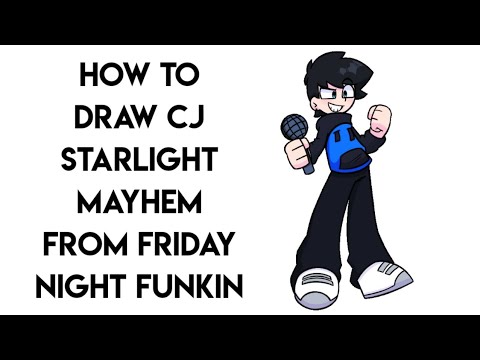 HOW TO DRAW CJ STARLIGHT MAYHEM FROM FRIDAY NIGHT FUNKIN STEP BY STEP ...
