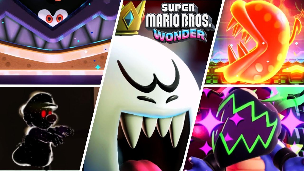 Super Mario Bros Wonder - All Bosses (Full) - YouTube