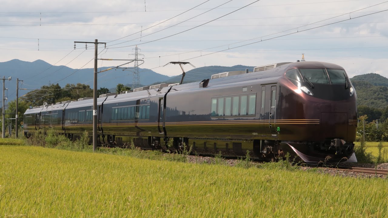 【4K】E655系なごみ 磐越西線 安子ヶ島〜喜久田 ミュージックホーン - YouTube