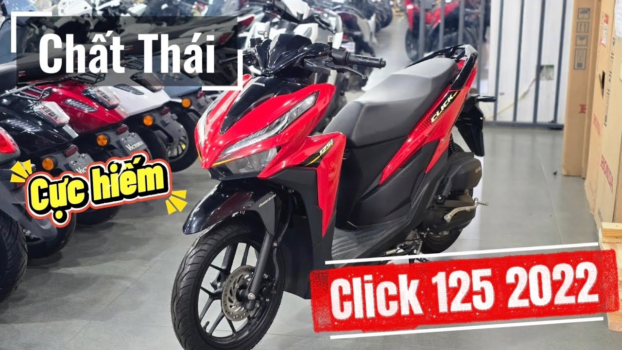 Honda Click 125 2022 nhập Thái màu đỏ cực hiếm chỉ còn 1 xe - YouTube
