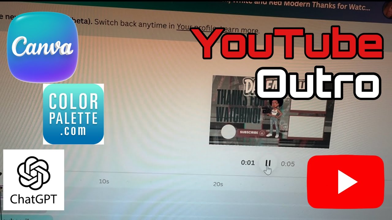 Making my YouTube outro from my Desktop PC Tips to start - YouTube