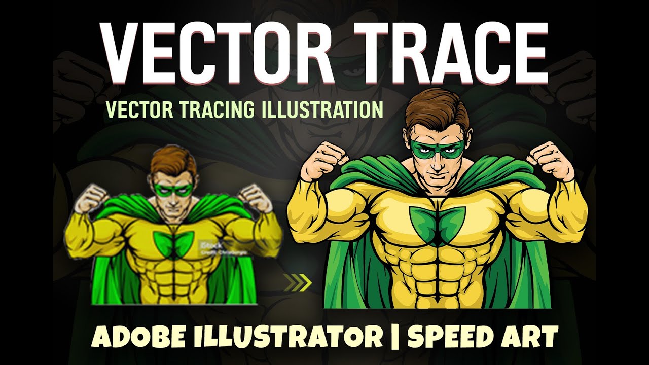 Vector Tracing Illustration in Adobe Illustrator | Speed Art Adobe ...