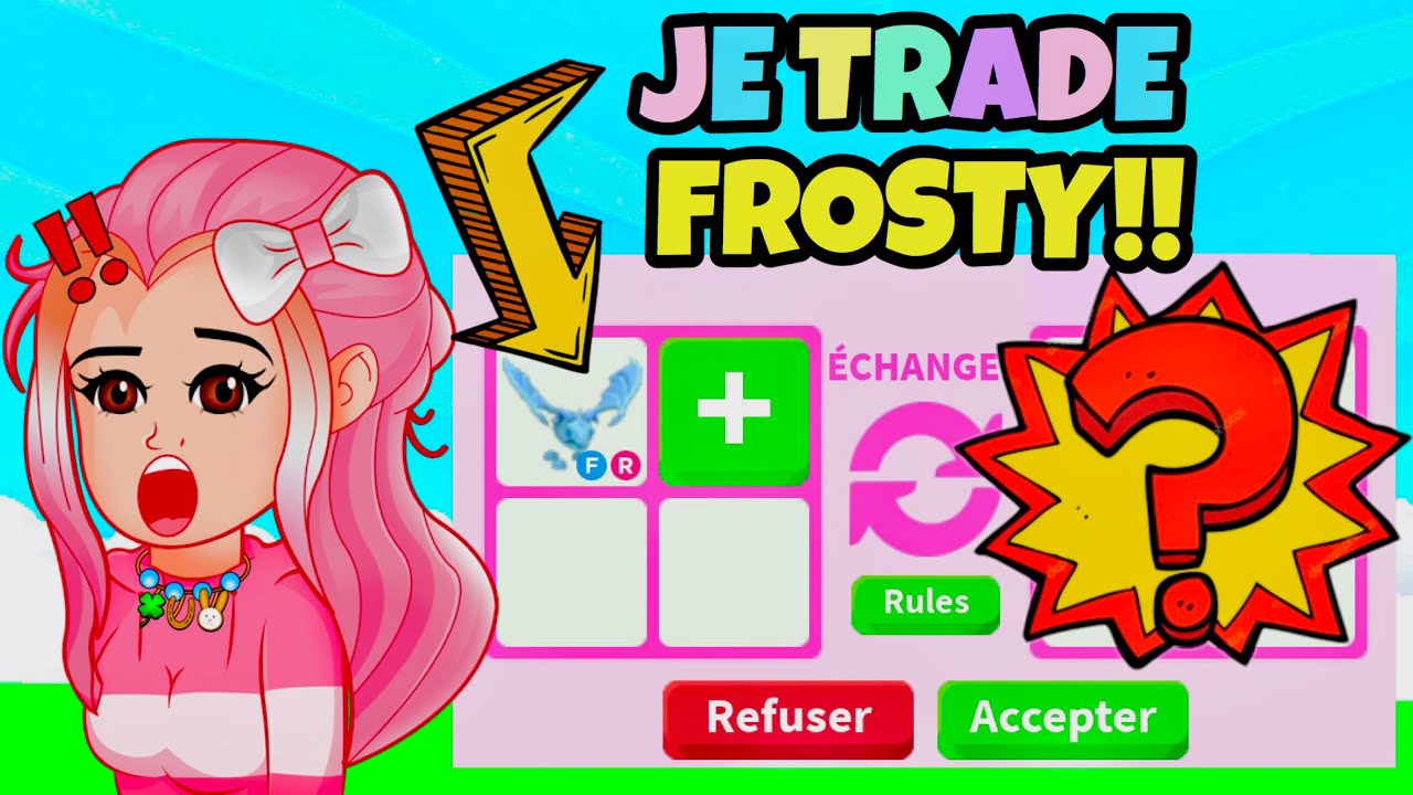 Ce que LES GENS TRADE Pour Mon FROST DRAGON FROSTY Dans ADOPT ME! + je ...