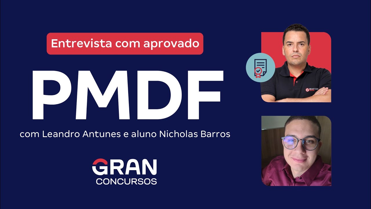 Entrevista com aprovado na PMDF Soldado | Leandro Antunes e aluno ...