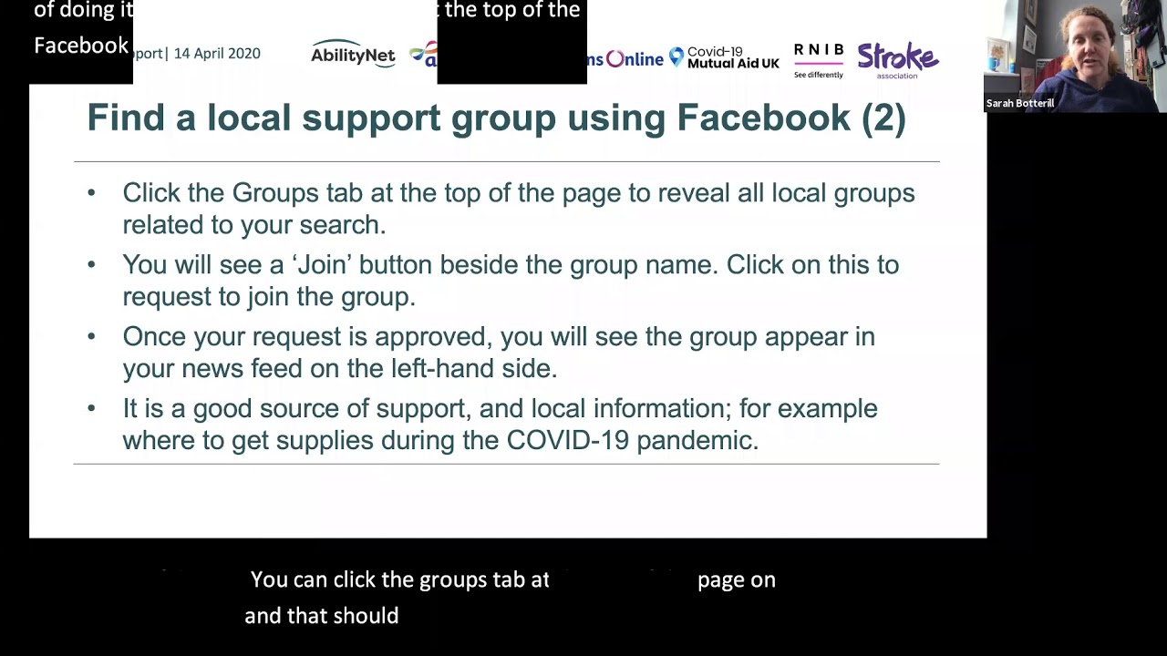 How to find local support online - COVID-19 AbilityNet Live 14 April ...