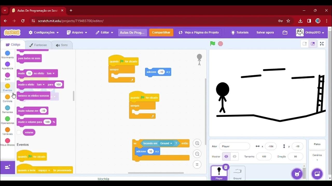 Aula de programação no Scratch 3 - como fazer um jogo plataformer - YouTube