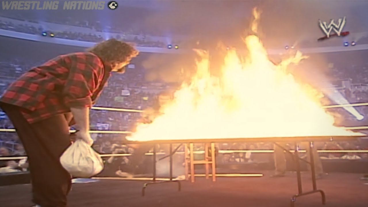 Edge vs Mick Foley Hardcore Fight Segment - YouTube