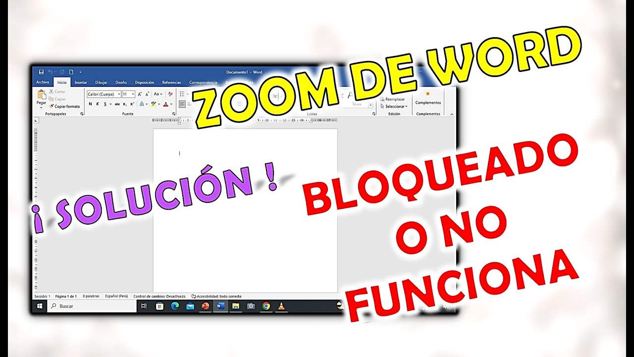 ¿LA BARRA DE ZOOM DEL WORD ESTÁ BLOQUEADA O NO FUNCIONA? | AQUÍ LA ...