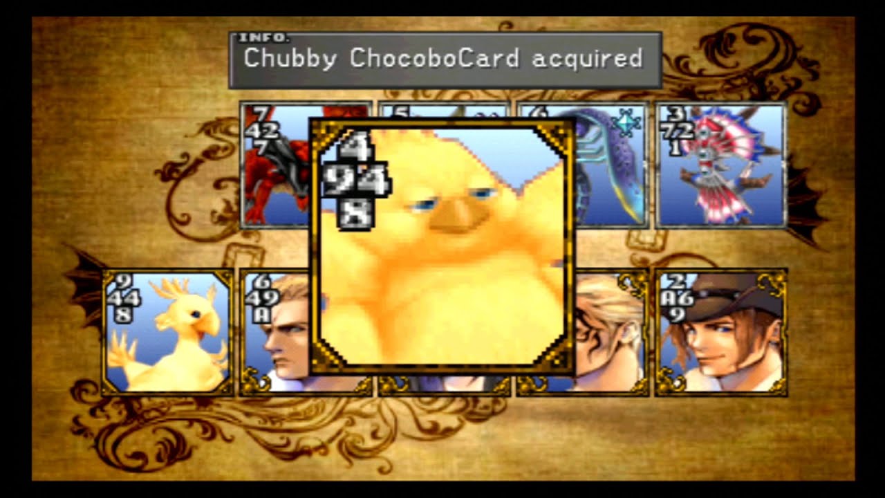 FF8 Chubby Chocobo Card - YouTube