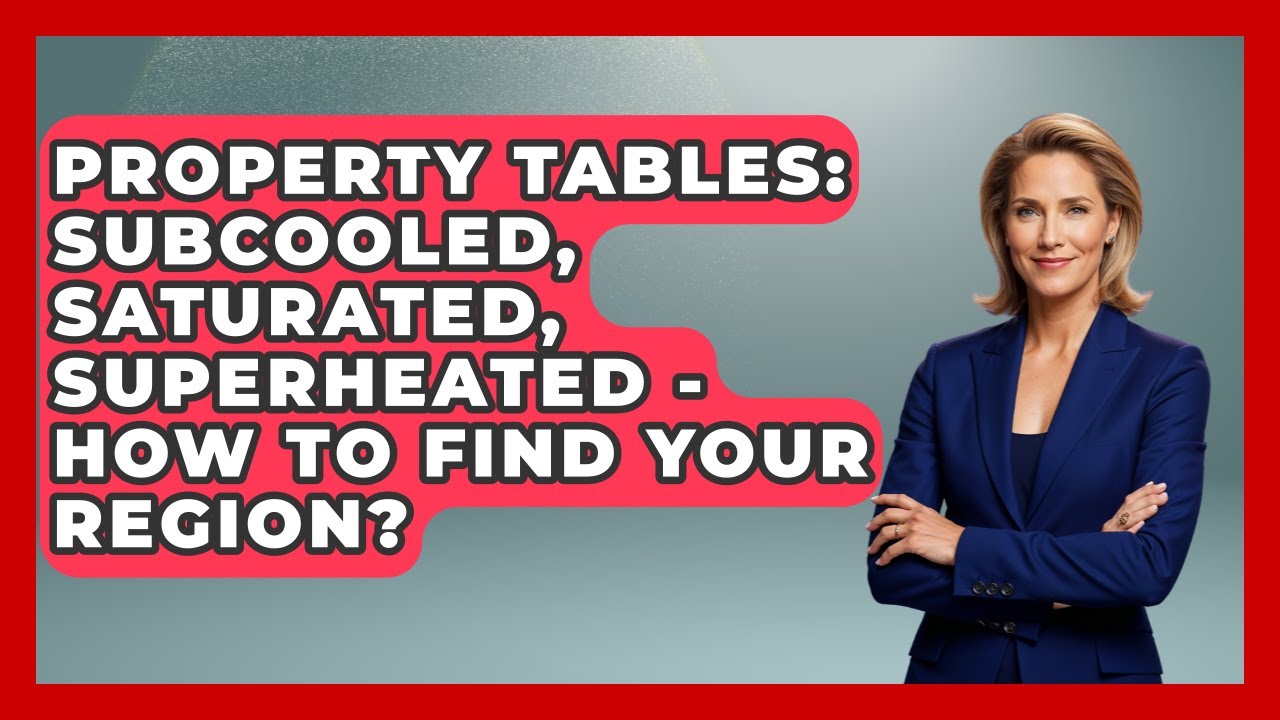 Property Tables: Subcooled, Saturated, Superheated - How To Find Your ...