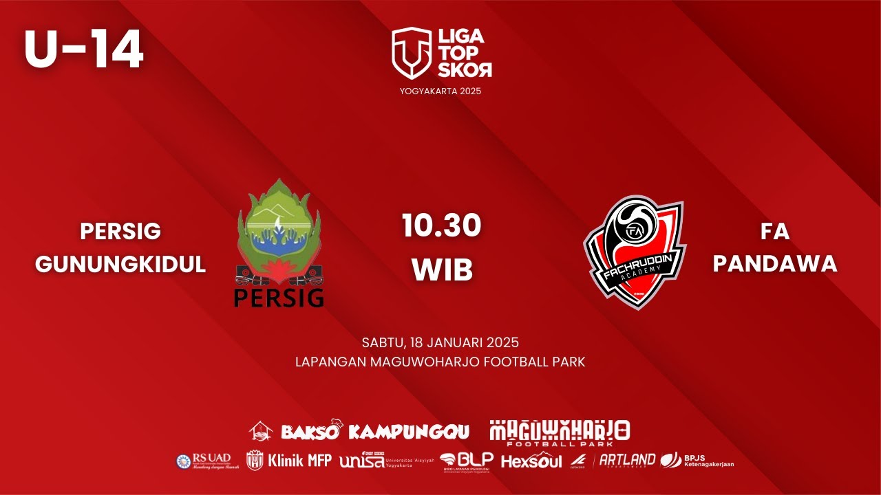 Matchweek 1 [U14] Bakso KampungQu Liga Topskor 2025 D.I.Yogyakarta : Persig GK VS FA Panda - YouTube