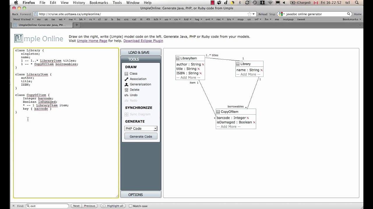 Umple - Creating a Library System Using Model-Oriented Programming - YouTube