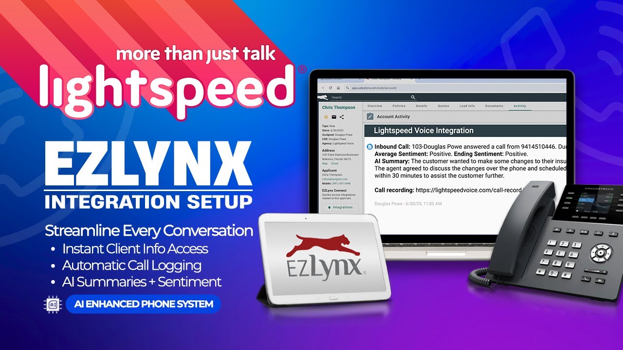 EZLynx + Lightspeed Voice | Integration Setup Tutorial - YouTube