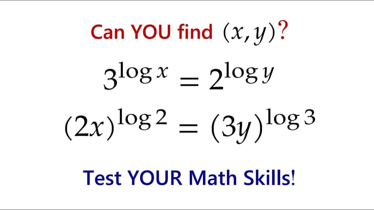 Think You Know Algebra? Try These Simultaneous Log Equations! - YouTube