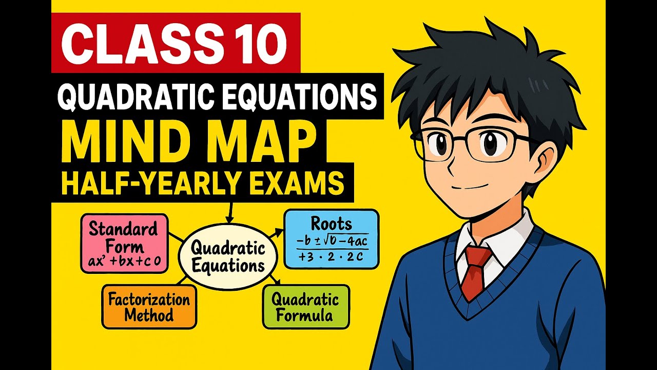 Quadratic Equations Full Concept Map | Quick Revision 🔥 - YouTube