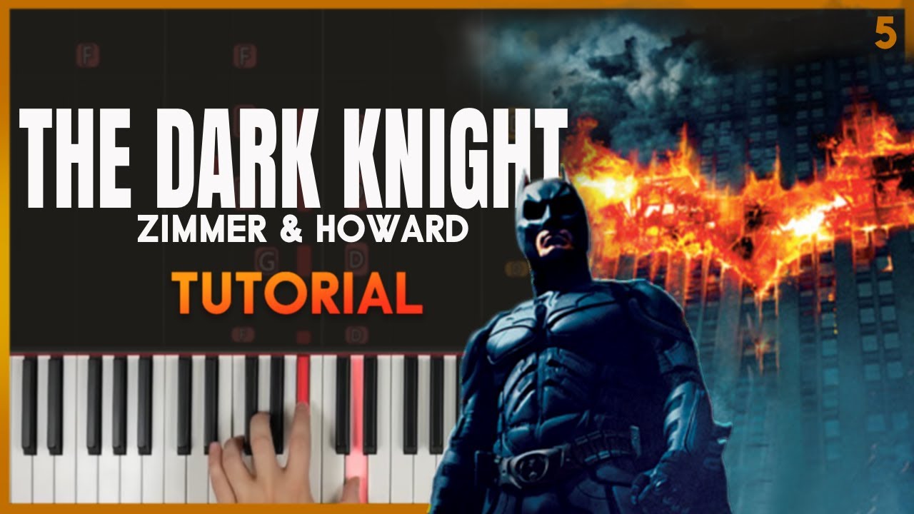 THE DARK KNIGHT THEME (Main Theme) by Hans Zimmer James Newton Howard | Piano Tutorial (Part 1 ...