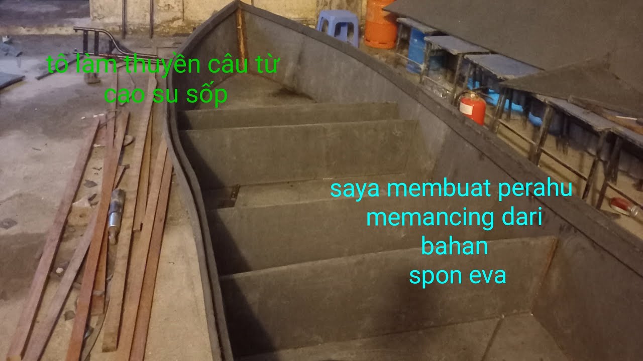 làm cano mini từ cao su sốp..(kano mini bahan spon eva) - YouTube