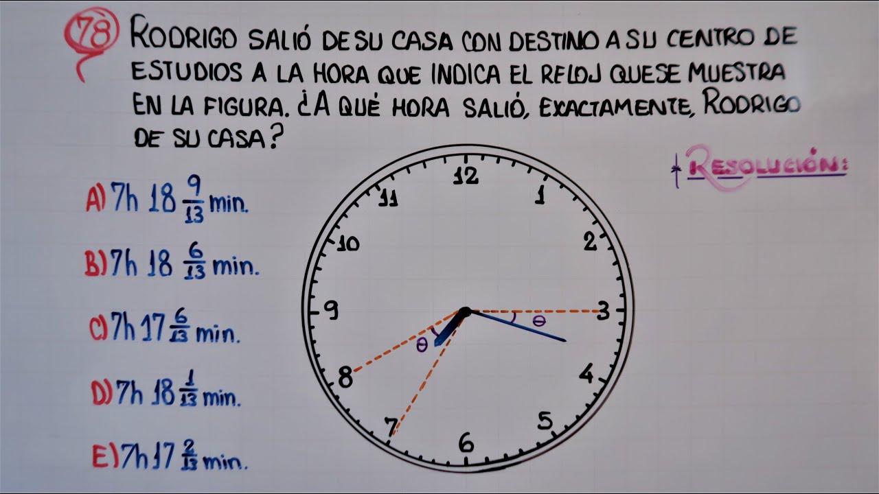 Cronometría | UNMSM 2023 - II | Ángulos en Relojes | Razonamiento ...