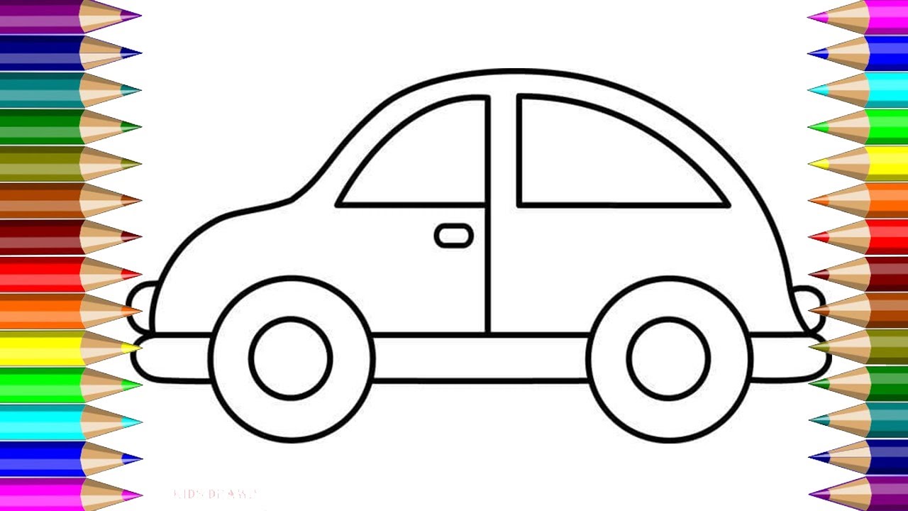 How to Draw Simple Car Step by Step Learn Easy Drawing a Car with draw ...