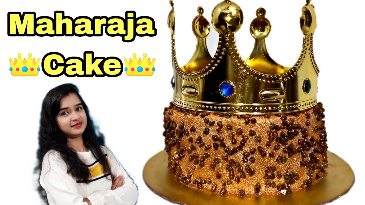 Royal Maharaja Cake Recipe At Home | Homemade Golden Crown Cake ...