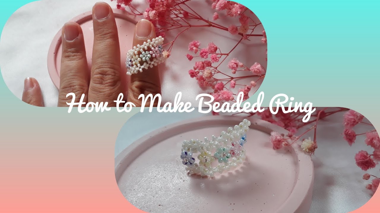How to make Beaded Ring || Bead Ring || Seed Beads Ring Tutorial - YouTube