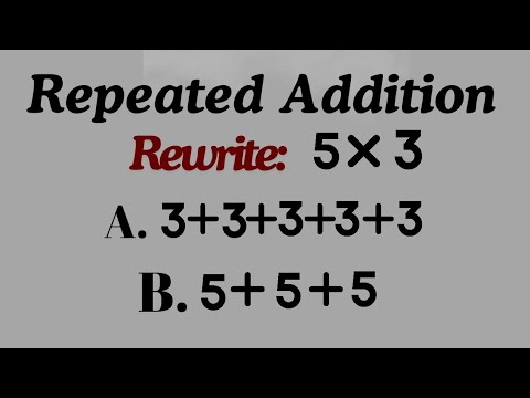 Multiplication as a repeated Addition - YouTube