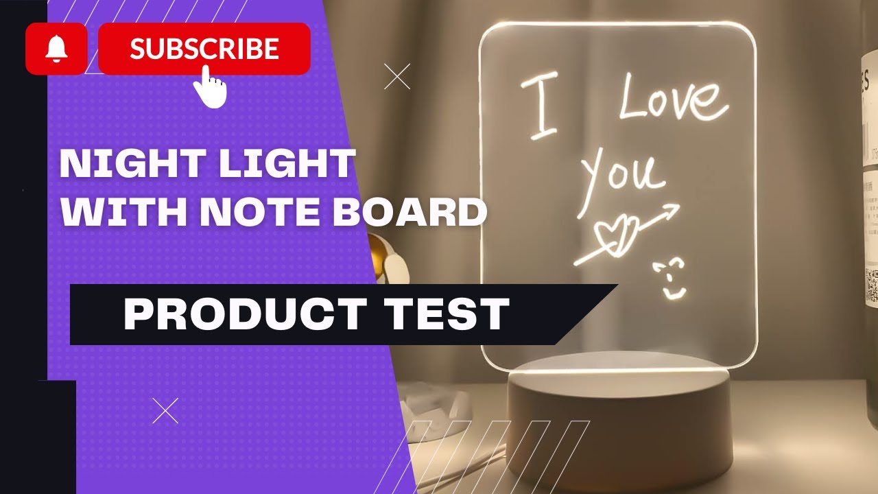 LED Note Board Night Lamp - YouTube