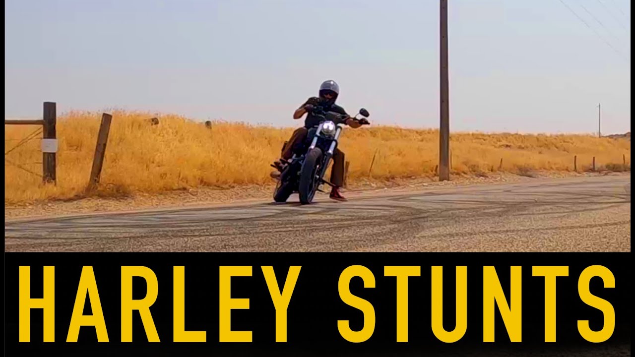 LEARNING TO STUNT RIDE A HARLEY - YouTube