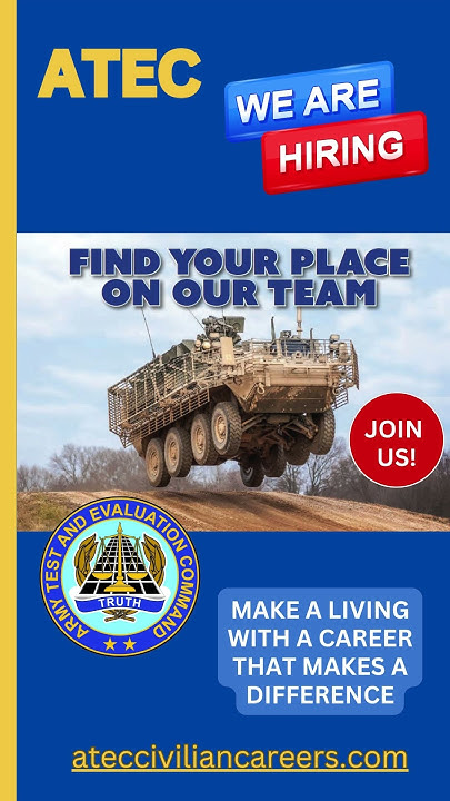 Career Opportunities at Army Test and Evaluation Command (ATEC) - YouTube