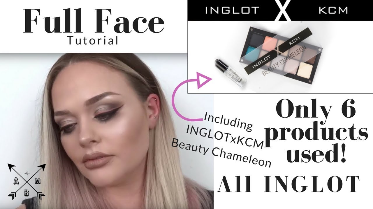 INGLOT X KCM Beauty Chameleon | Full Face Tutorial | ONLY 6 PRODUCTS USED! - YouTube