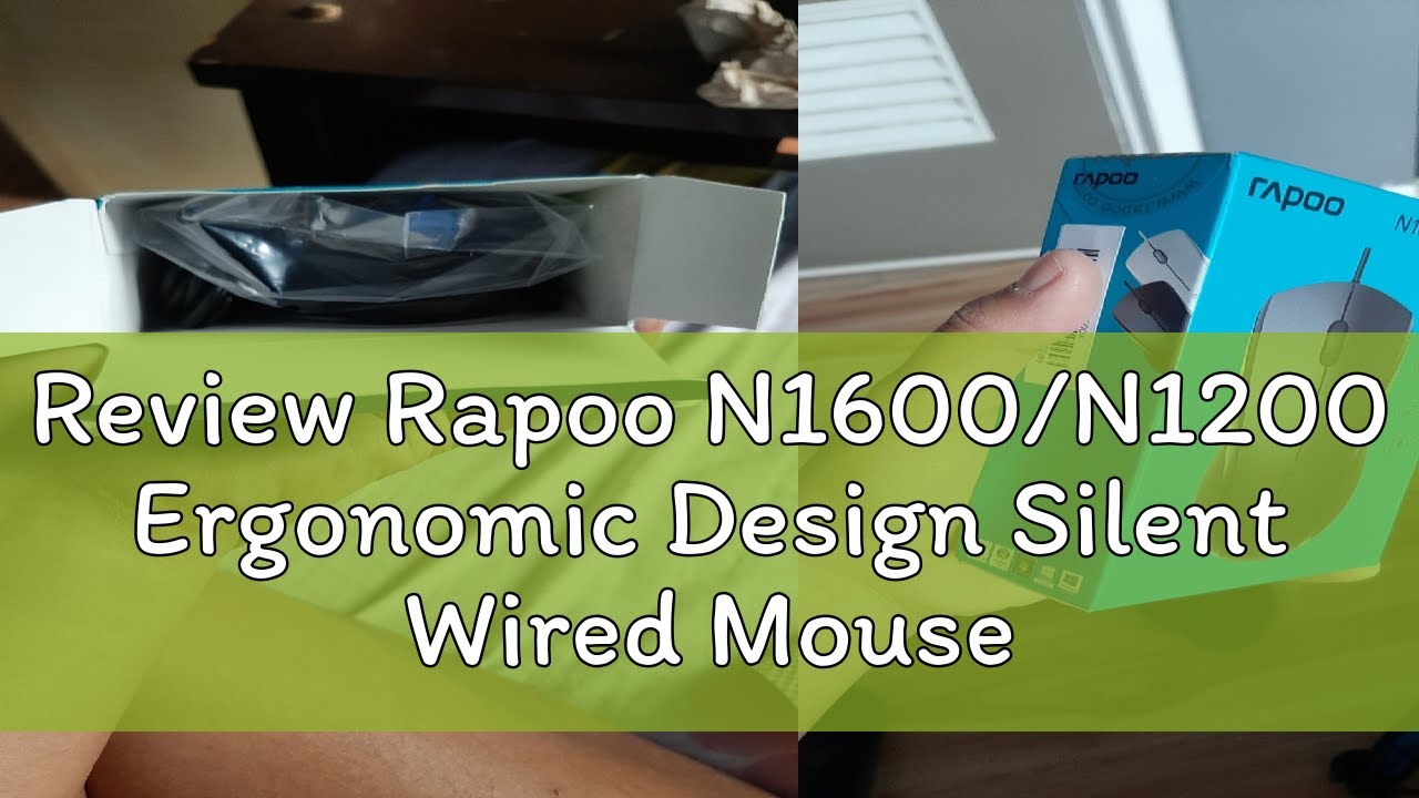 Review Rapoo N1600/N1200 Ergonomic Design Silent Wired Mouse 1000 DPI ...