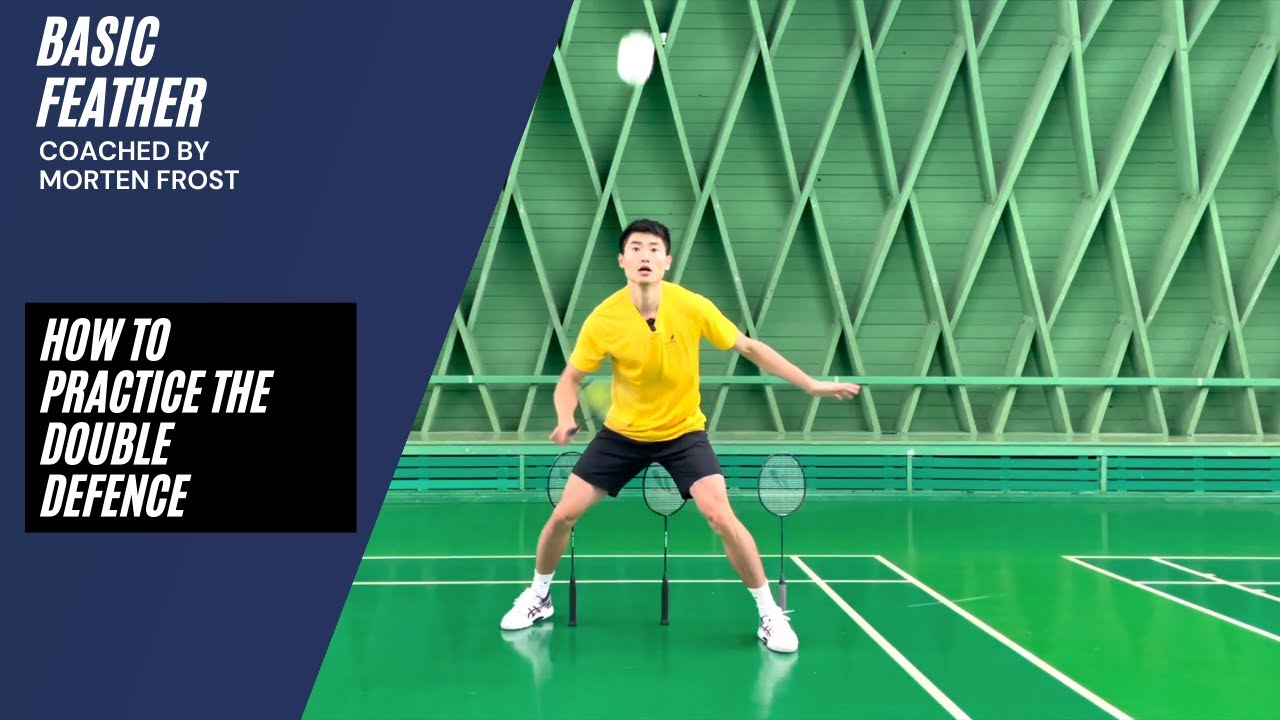 Badminton double defensive exercise (flat exchange) | Presented by ...