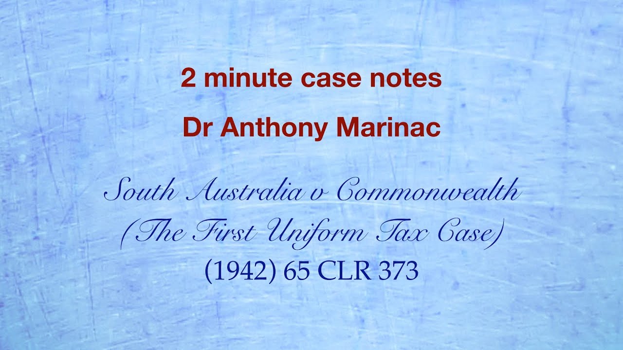 First Uniform Tax Case (Tax power, tied grants) - YouTube