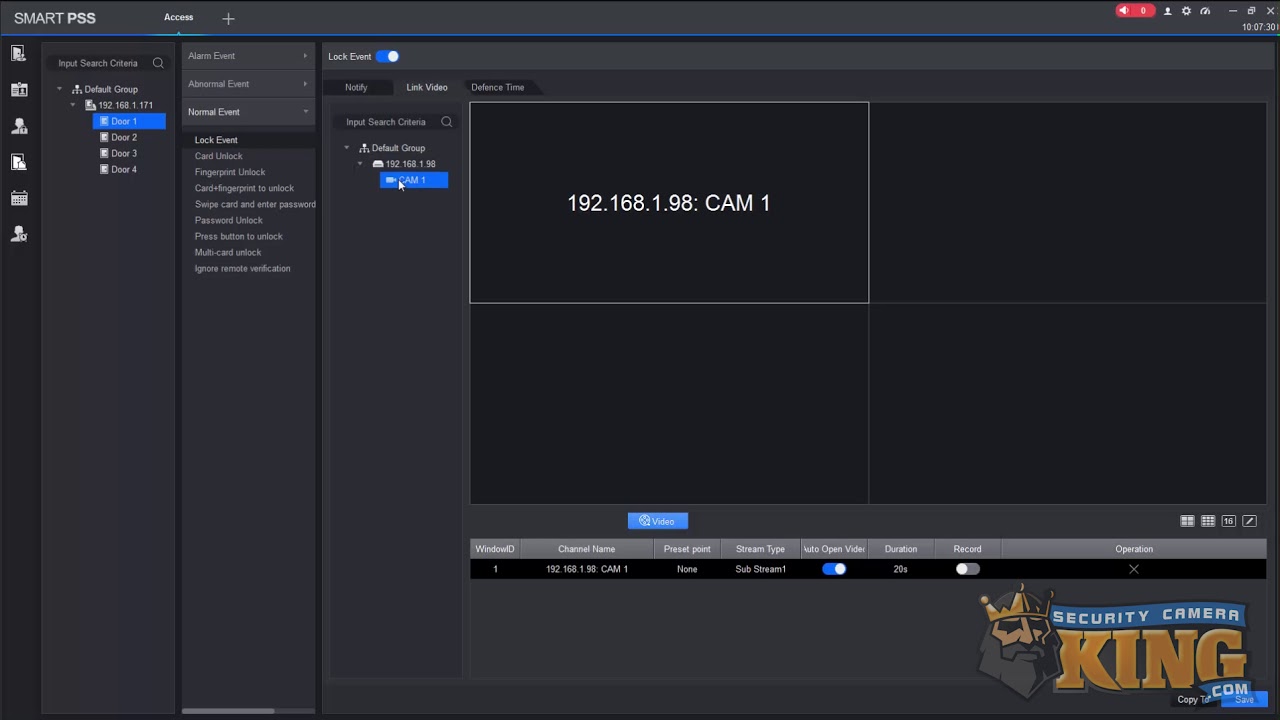 TUTORIAL - Linking a live video when door is unlocked with Elite ...