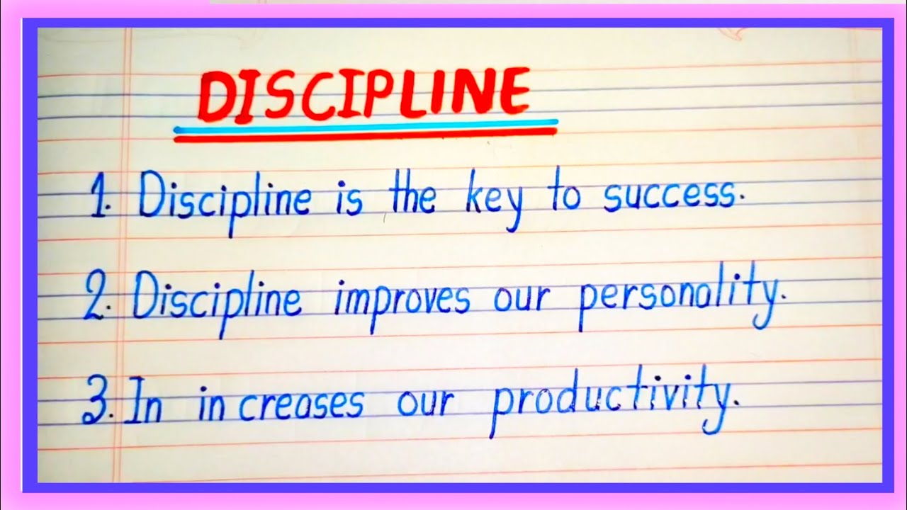 10 Lines essay on Discipline/10 Lines essay on Discipline in English ...