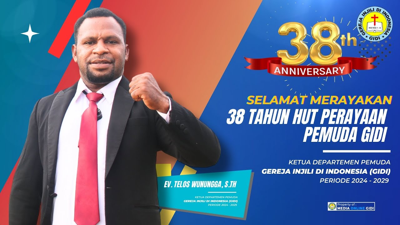 [Renungan] HUT PEMUDA GIDI KE - 38 | EV. TELOS WUNUNGGA, S.TH ...