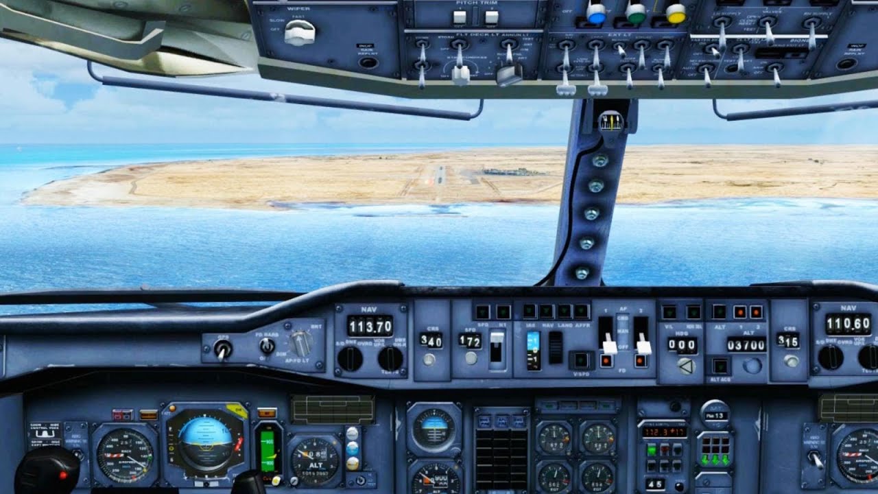 Air France Airbus A300 Close Call Landing @ Djerba ( Cockpit ) ( HD ...