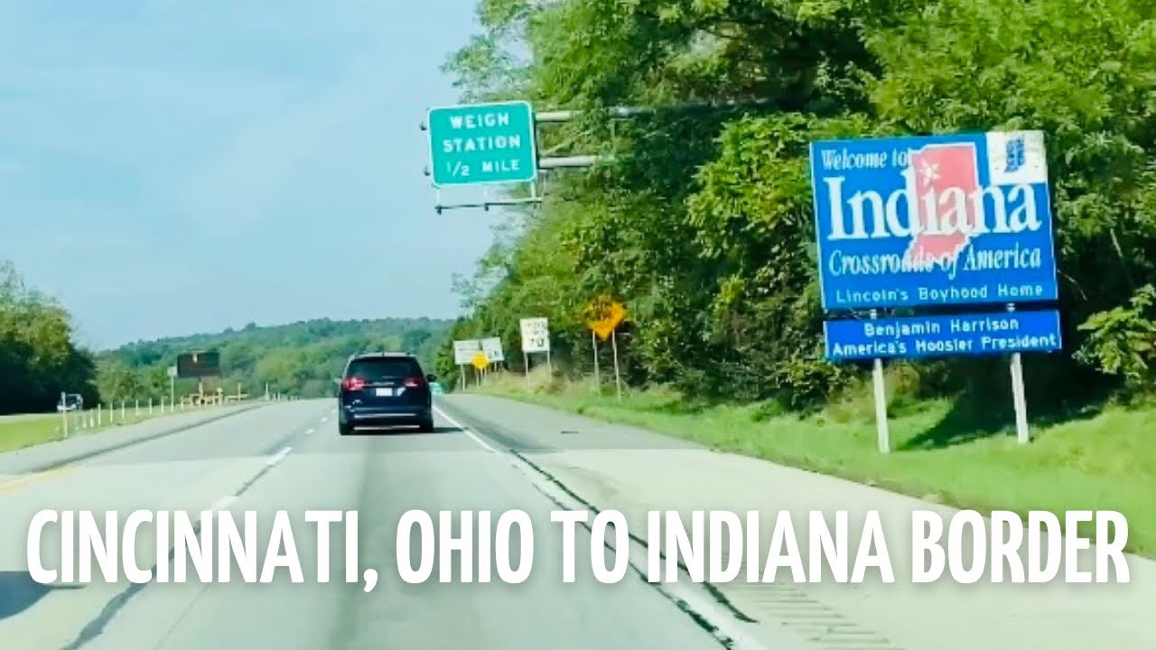 Driving from Cincinnati, Ohio to Indiana border - YouTube