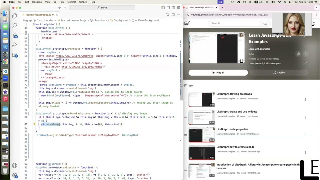 LiteGraph: display html content - YouTube